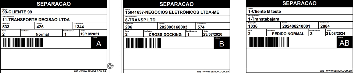 Layouts de Etiquetas