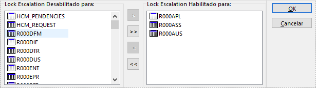 Configuração de Lock Escalation