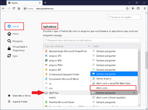 Configuração de Segurança do Java