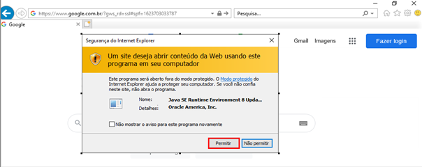 Configuração de Segurança do Java