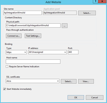 Instalação e Configuração do Web API
